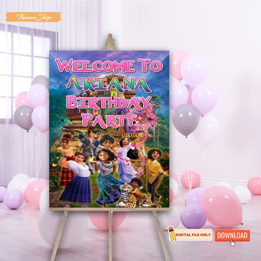 Encanto Birthday Welcome Sign, Encanto Banner Personalized Encanto ...
