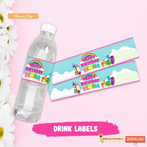 Printable Pink Numberblocks Birthday Party Favor Supplies Bundle Kids ...