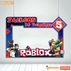 Roblox Birthday Photo Booth Frame: Gamer Party Prop (digital File) - Etsy