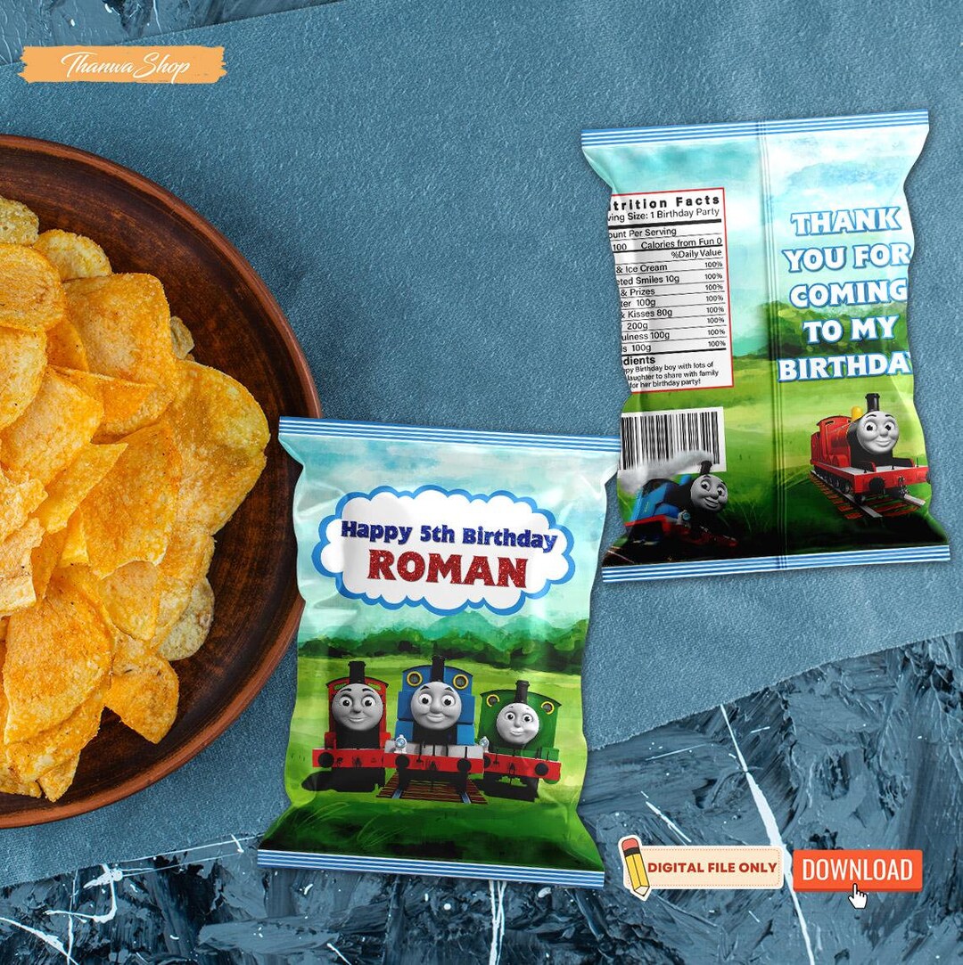Thomas Train Chip Bag Printable, Thomas and Friend Birthday Party ...