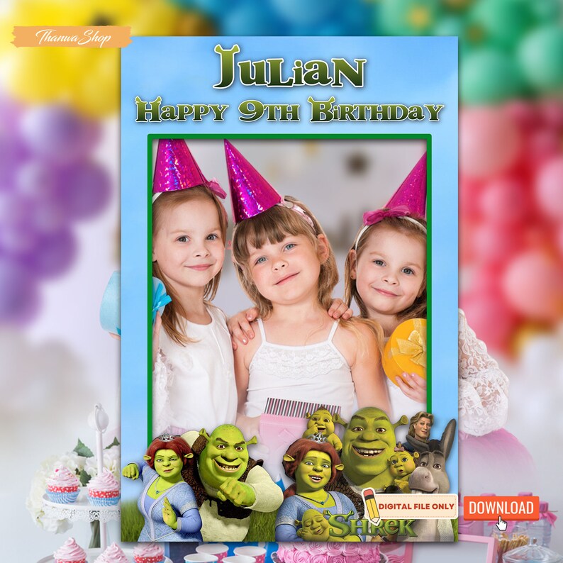 Shrek Photo Booth Frame Birthday Photo Prop Frame Photo - Etsy
