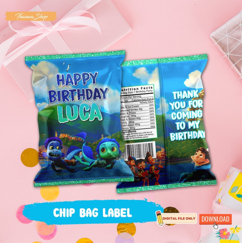 Printable Luca Birthday Party Favor Bundle: Custom Party Decor (digital ...