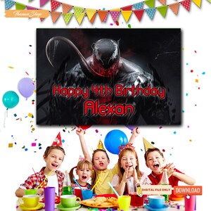 Venom Backdrop, Venom Party Decorations, Digital File Only, Venom Party ...