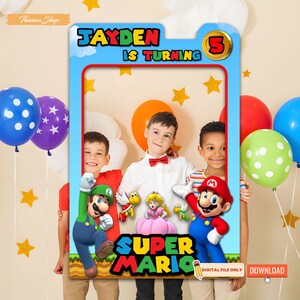 Super Mario Bros Photo Booth Frame, Mario Bross, Mario Bros Photo Booth ...