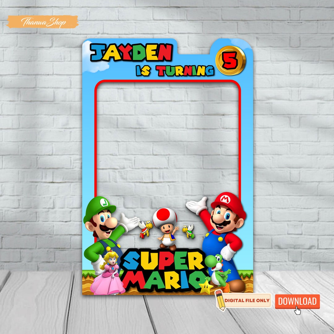 Super Mario Bros Photo Booth Rahmen, Mario Bros, Mario Bros Photo Booth ...
