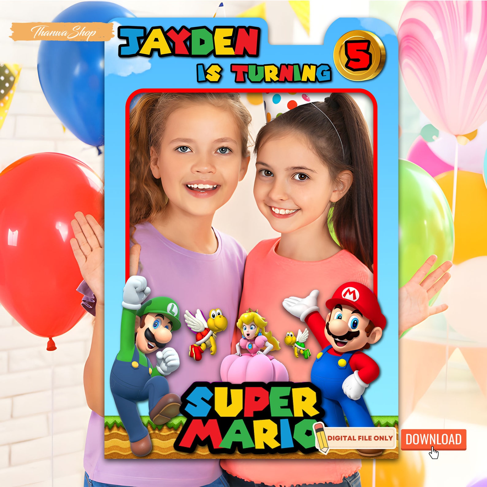 Super Mario Bros Photo Booth Frame Mario Bross Mario Bros - Etsy Canada