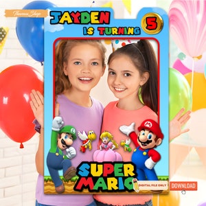 Super Mario Bros Photo Booth Frame, Mario Bross, Mario Bros Photo Booth ...