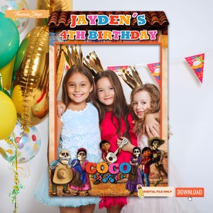 Coco Photo Booth Frame, Coco Birthday Party, Welcome Sign Birthday ...