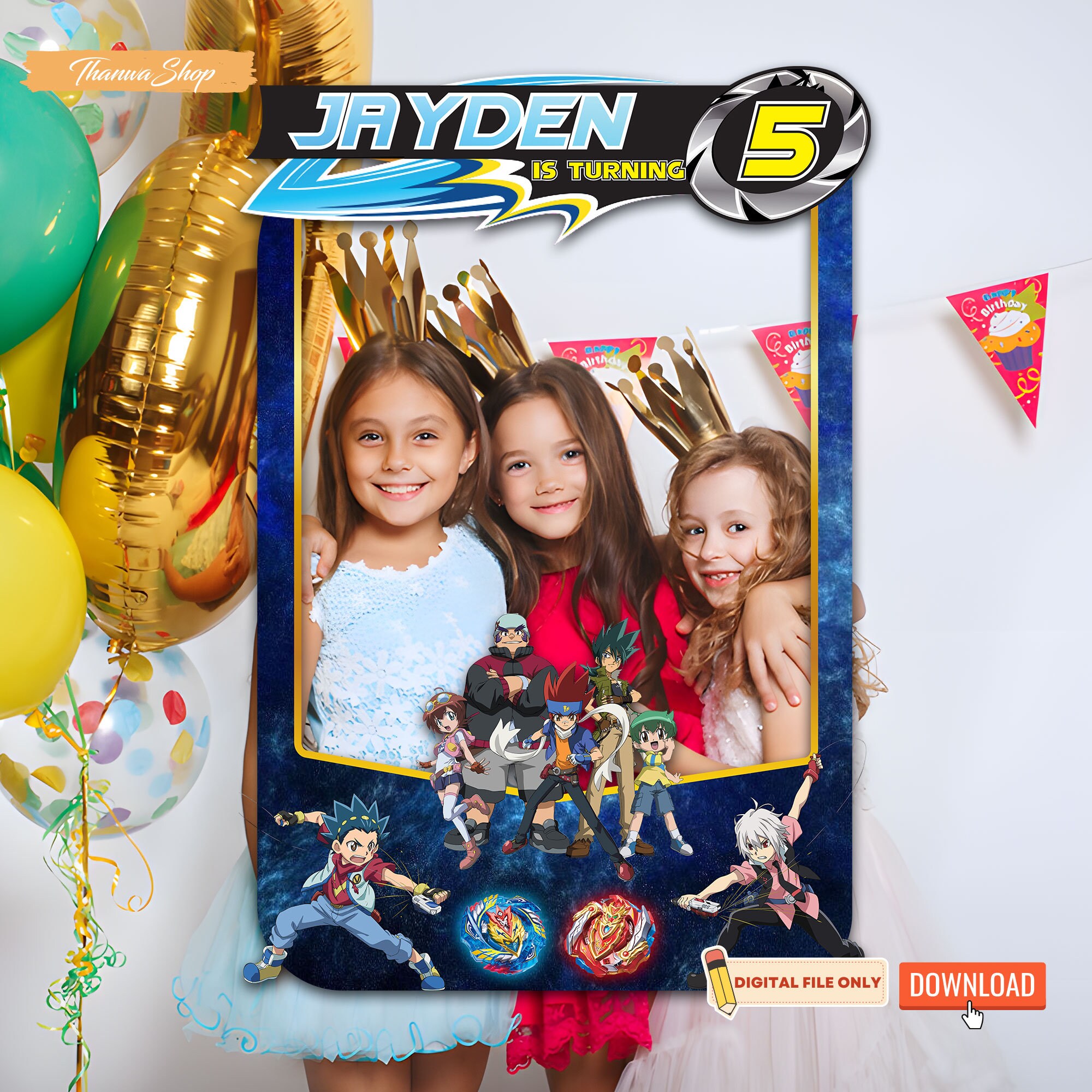Beyblade Photo Booth Frame Beyblade Backdrop Beyblade - Etsy