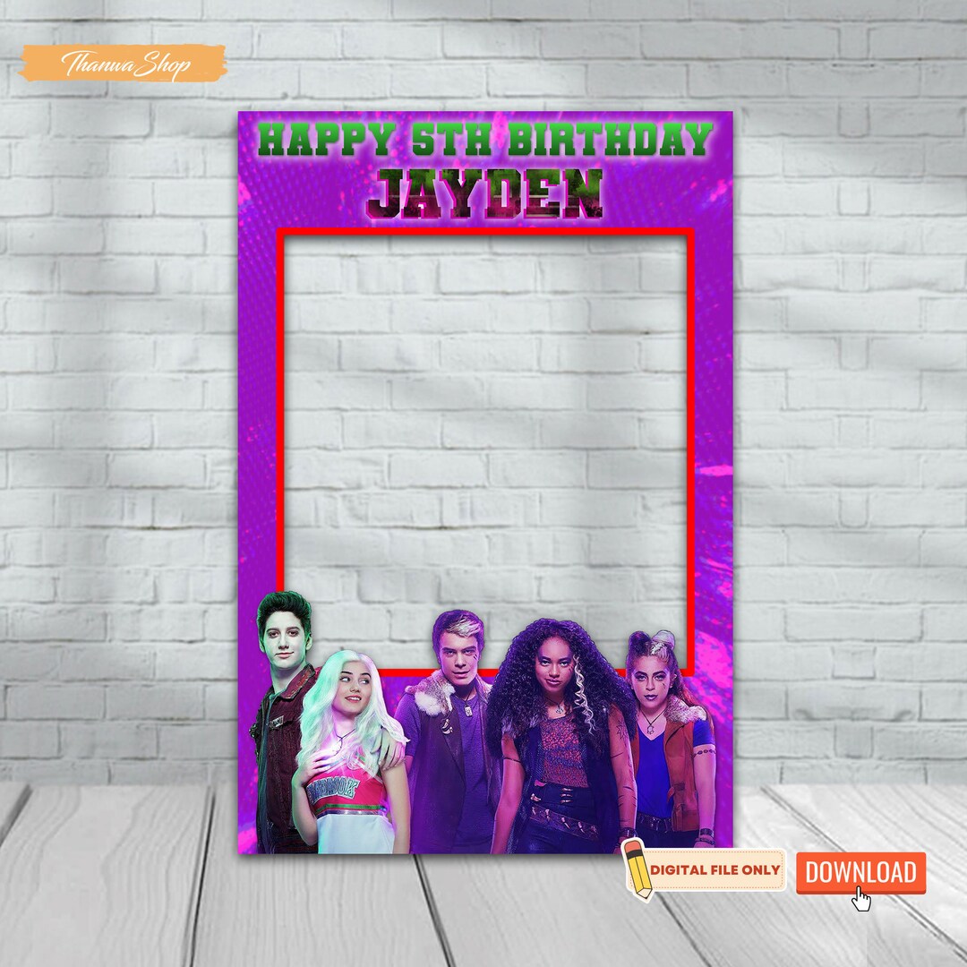 Personalized Zombie Photo Booth Frame, Party Decor (digital Download ...