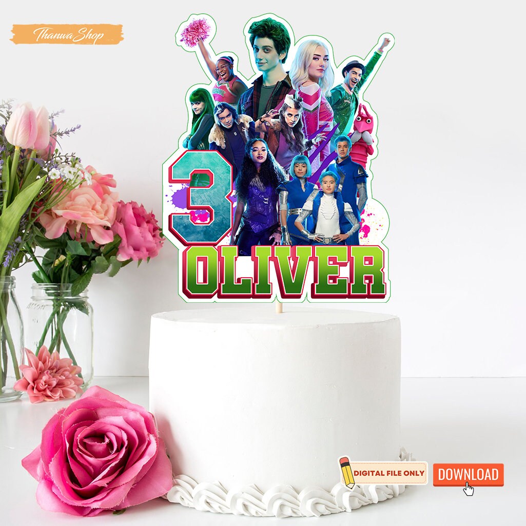 Printable Zombie 3 Cake Topper Zombies 3 Party Printable - Etsy