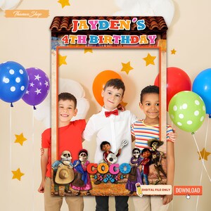 Coco Photo Booth Frame, Coco Birthday Party, Welcome Sign Birthday ...