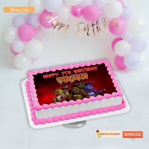 Printable Freddy Cake Topper, Fnaf Cake Topper, Fnafs Cake Decoration ...