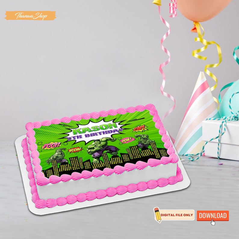 Printable Hulk Cake Topper Hulk Birthday Party Cake Topper - Etsy