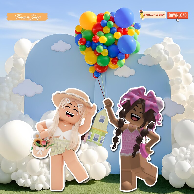 Gaming Girl Cutout: Gamer Birthday Party Decor, Pink Theme (instant ...