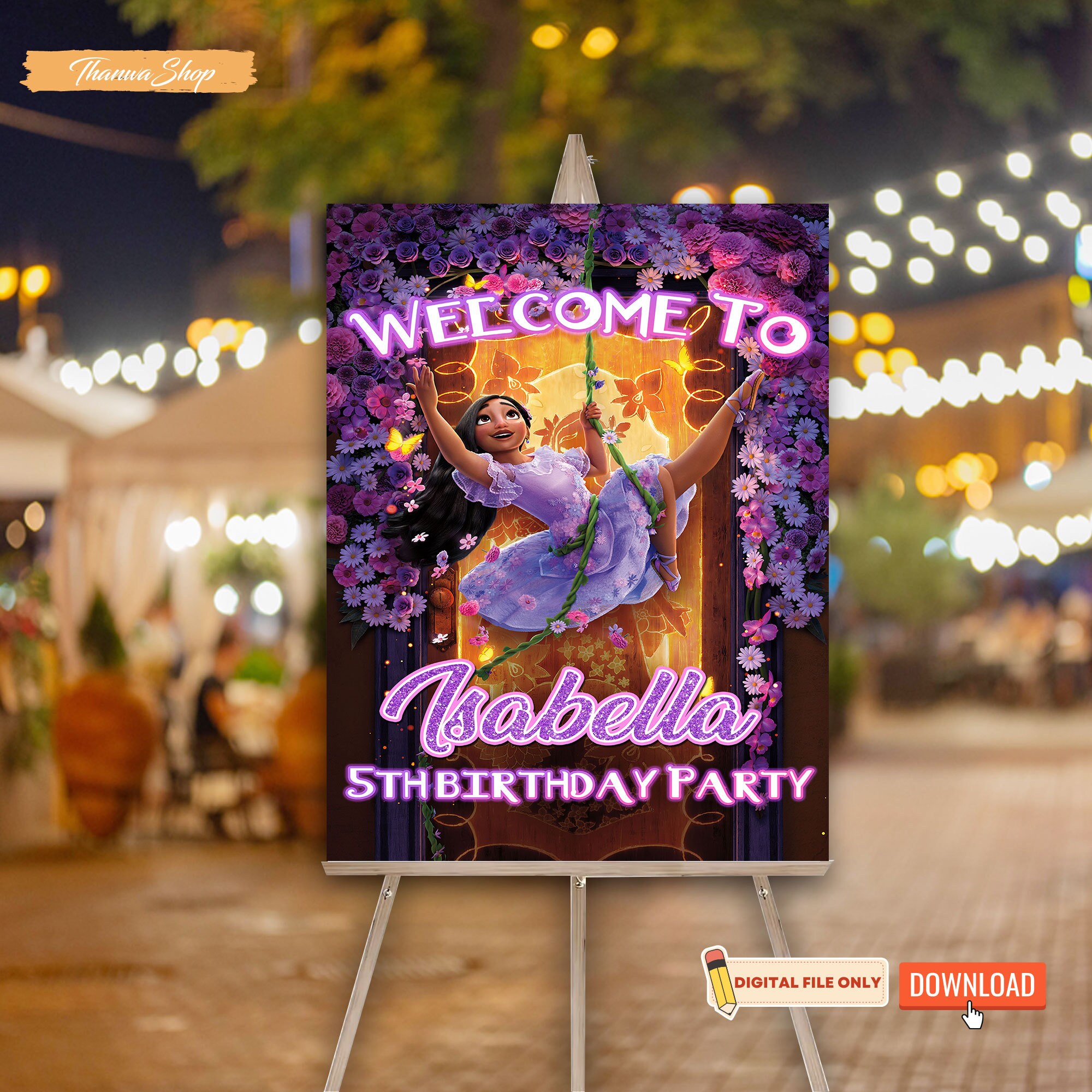 Encanto Isabella Welcome Sign Kids Birthday Birthday Party - Etsy