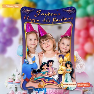Aladdin Birthday Photo Booth, Birthday Photo Prop Frame, Aladdin Photo ...