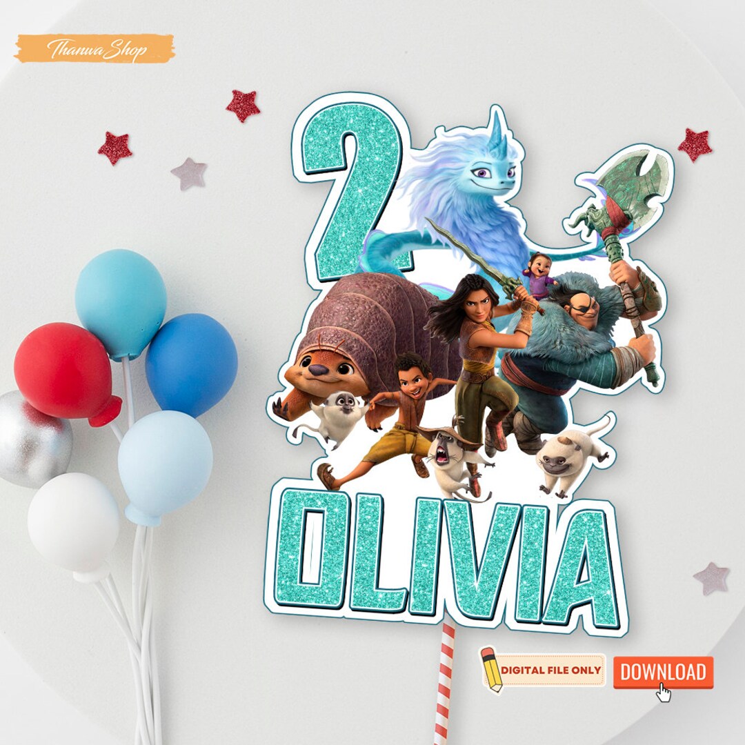 Raya Birthday Party Decorations, Digital Download Raya and the Last ...