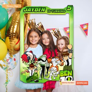 Personalized Ben 10 Photo Booth Frame, Ben 10 Party, Ben 10 Backdrop ...