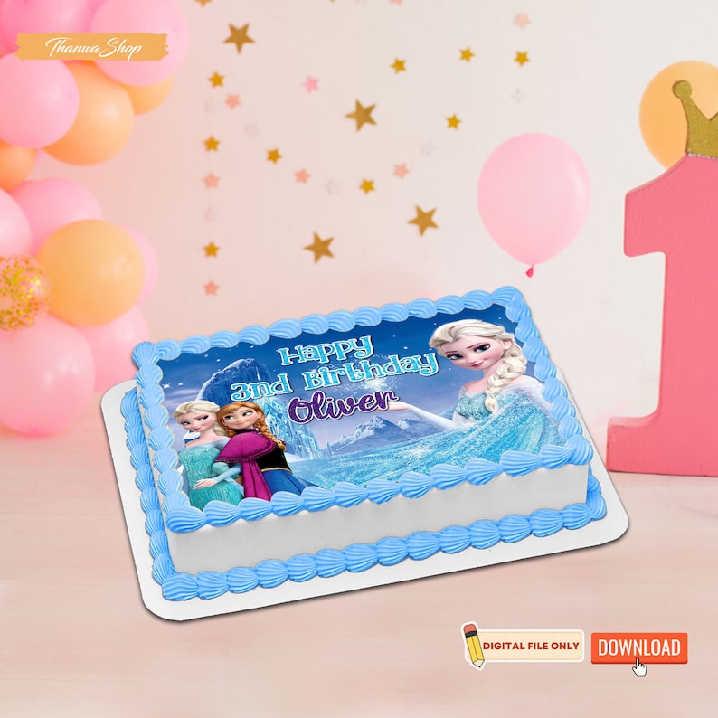 Printable Frozen Cake Topper Frozen 2 Cake Frozen Digital - Etsy