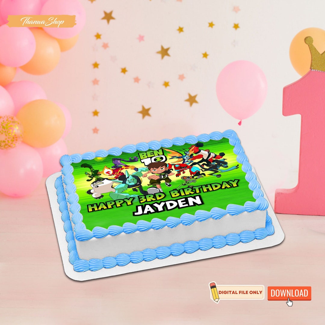 Personalized Ben 10 Cake Topper, Ben 10 Cake Topperb, En 10 Birthday ...