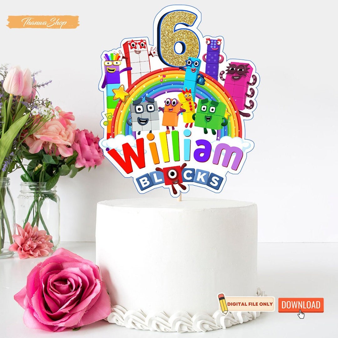 Numberblocks Cake Topper, Cupcake Topper | Number Blocks Banner ...
