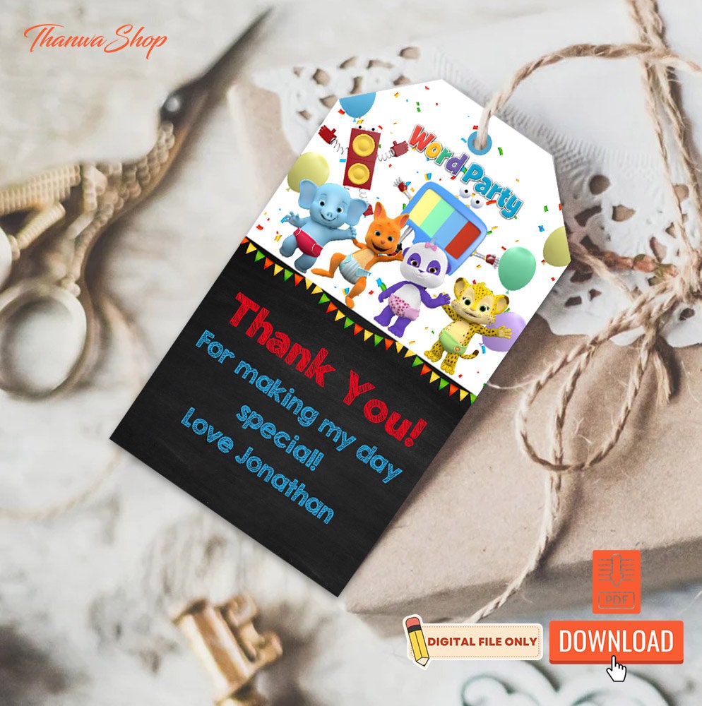 Word Party Birthday Invitation Word Party Video Invite Kids - Etsy