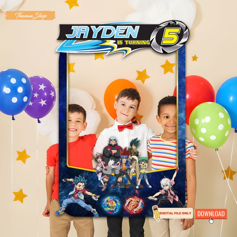 Beyblade Photo Booth Frame Beyblade Backdrop Beyblade - Etsy