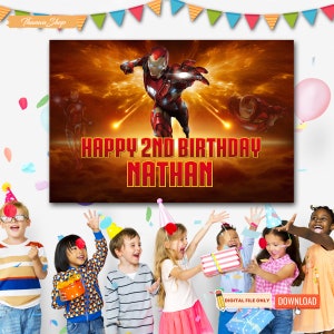Iron Man Birthday Banner, Iron Man Party Banner, Iron Man Banner ...