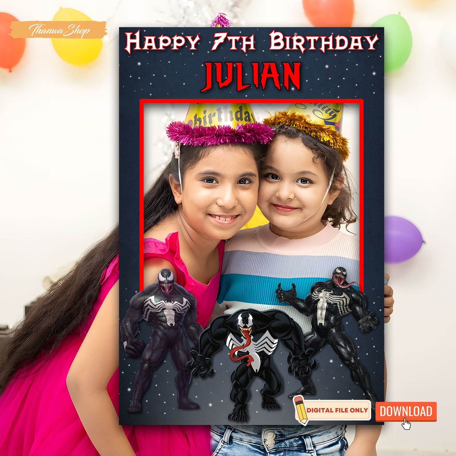 Venom Photo Booth Frame Venom Birthday Party Photo Booth - Etsy