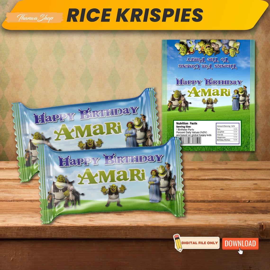 Shrek Digital Party Package Shrek Party Decor Shrek Birthday - Etsy