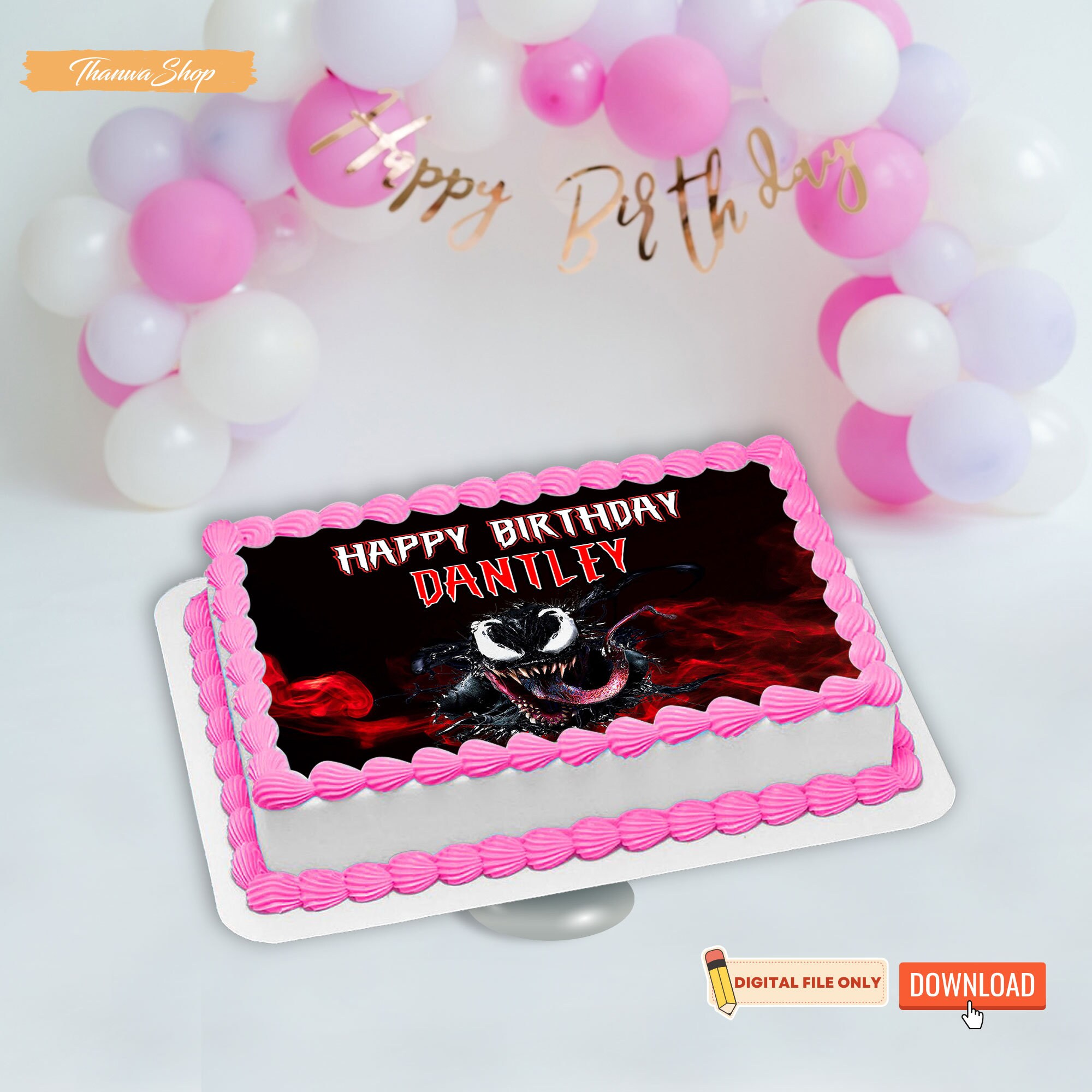 Venom Cake Topper Venom Party Decorations Superhero Party - Etsy