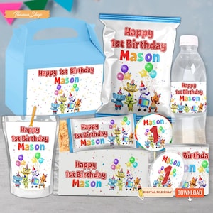 Printable Word Party Birthday Bundle, Word Party Theme Favor Pack, Word ...
