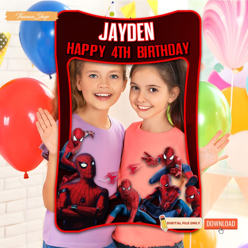 Spiderman Photo Booth Frame Spiderman Party Theme Decor - Etsy