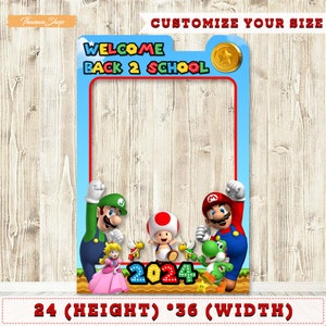 Printable Back to School Photo Booth, Super Mario Bros Photo Booth ...