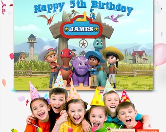 Dino Ranch Birthday Banner Dino Ranch Party Dinosaur Decorations - Etsy