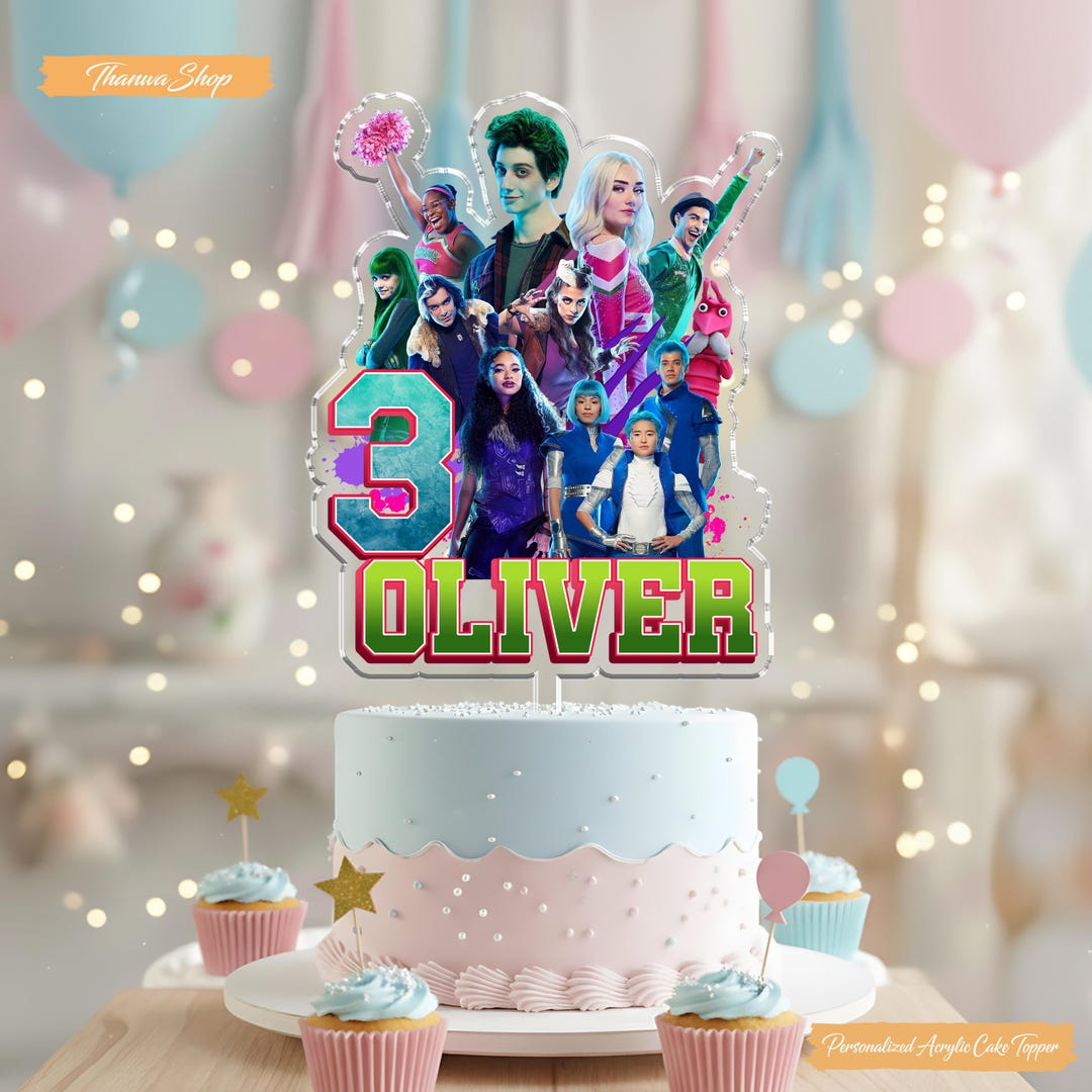 Personalized Zombies 3 Birthday Cake Topper, Movie Style Custom Name ...