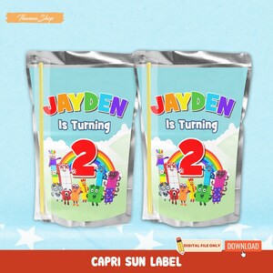 Printable Numberblocks Birthday Pack Party for Boy Girl, Customized ...