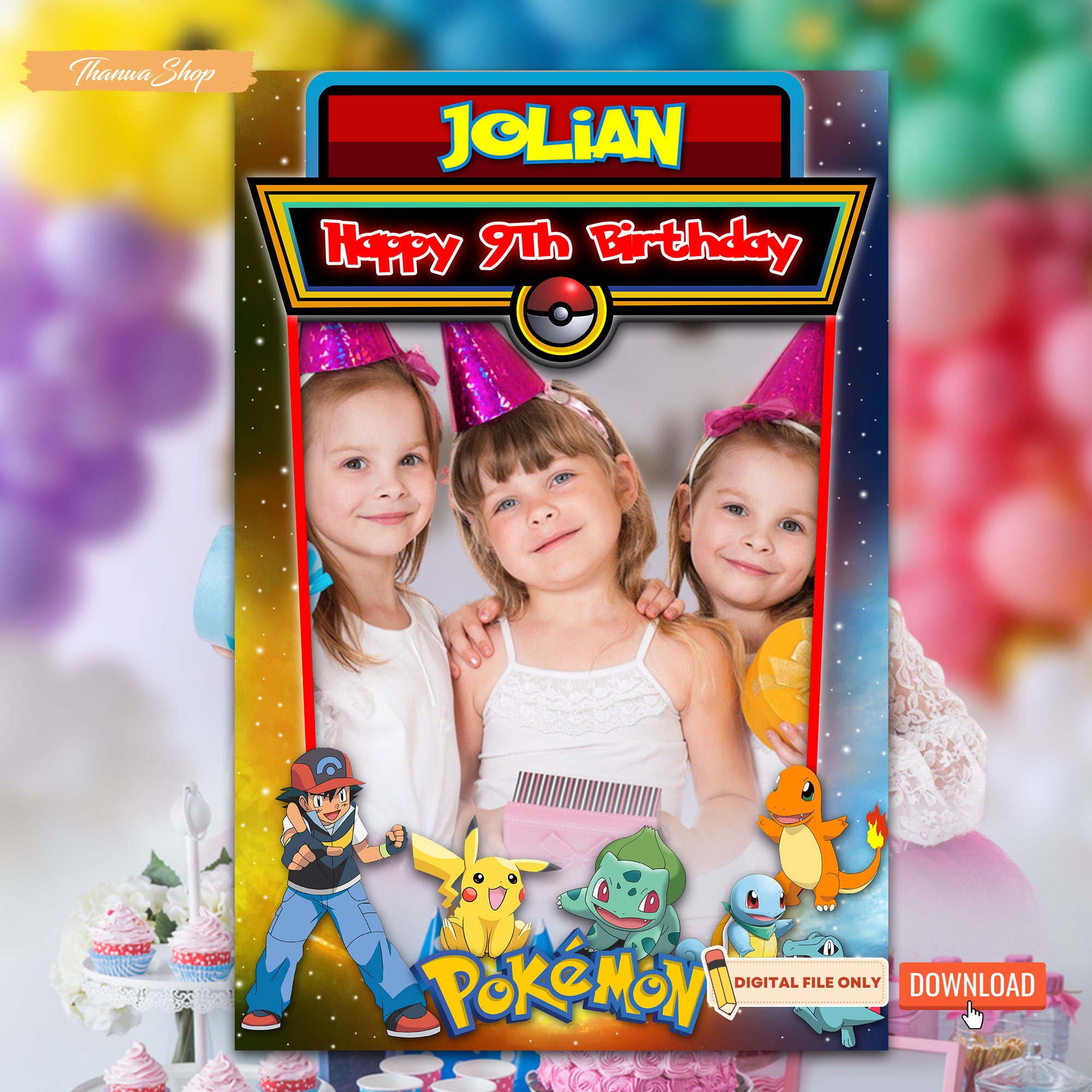 Pokemon Photo Booth Frame Personalized Selfie Frame Pokemon - Etsy