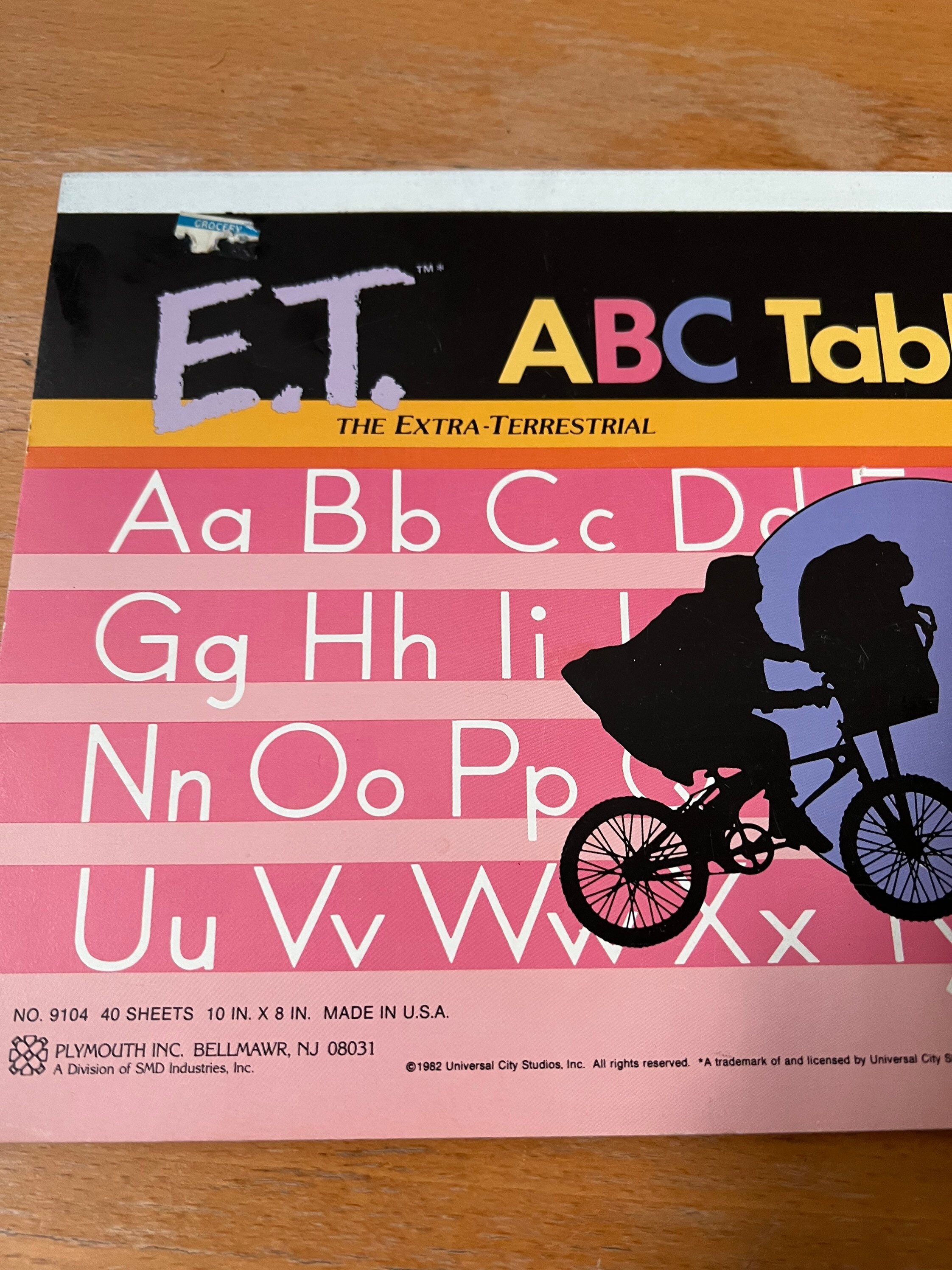 Vintage E.T. Extra-terrestrial ABC Tablets Notebook 1982 Vintage Made ...
