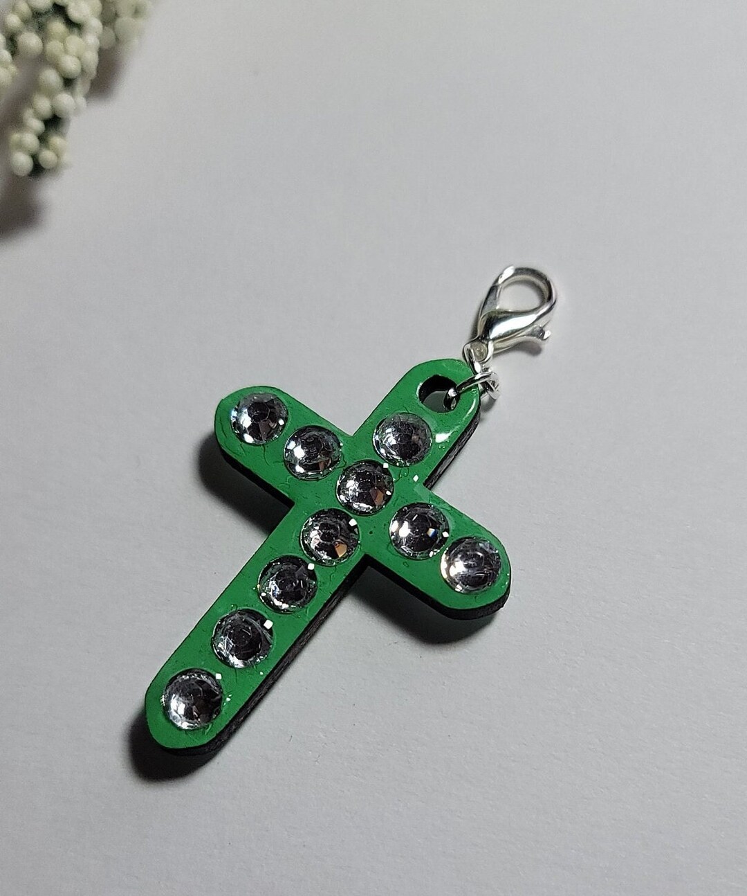 Rhinestone Cross Keychain Christian Gift for Baptism - Etsy