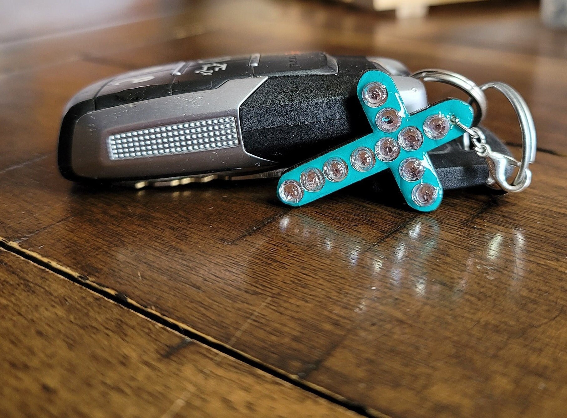 Rhinestone Cross Keychain Christian Keyring Clips Gift for Baptism - Etsy