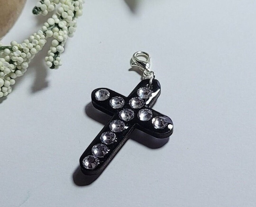 Rhinestone Cross Keychain Christian Gift for Baptism - Etsy