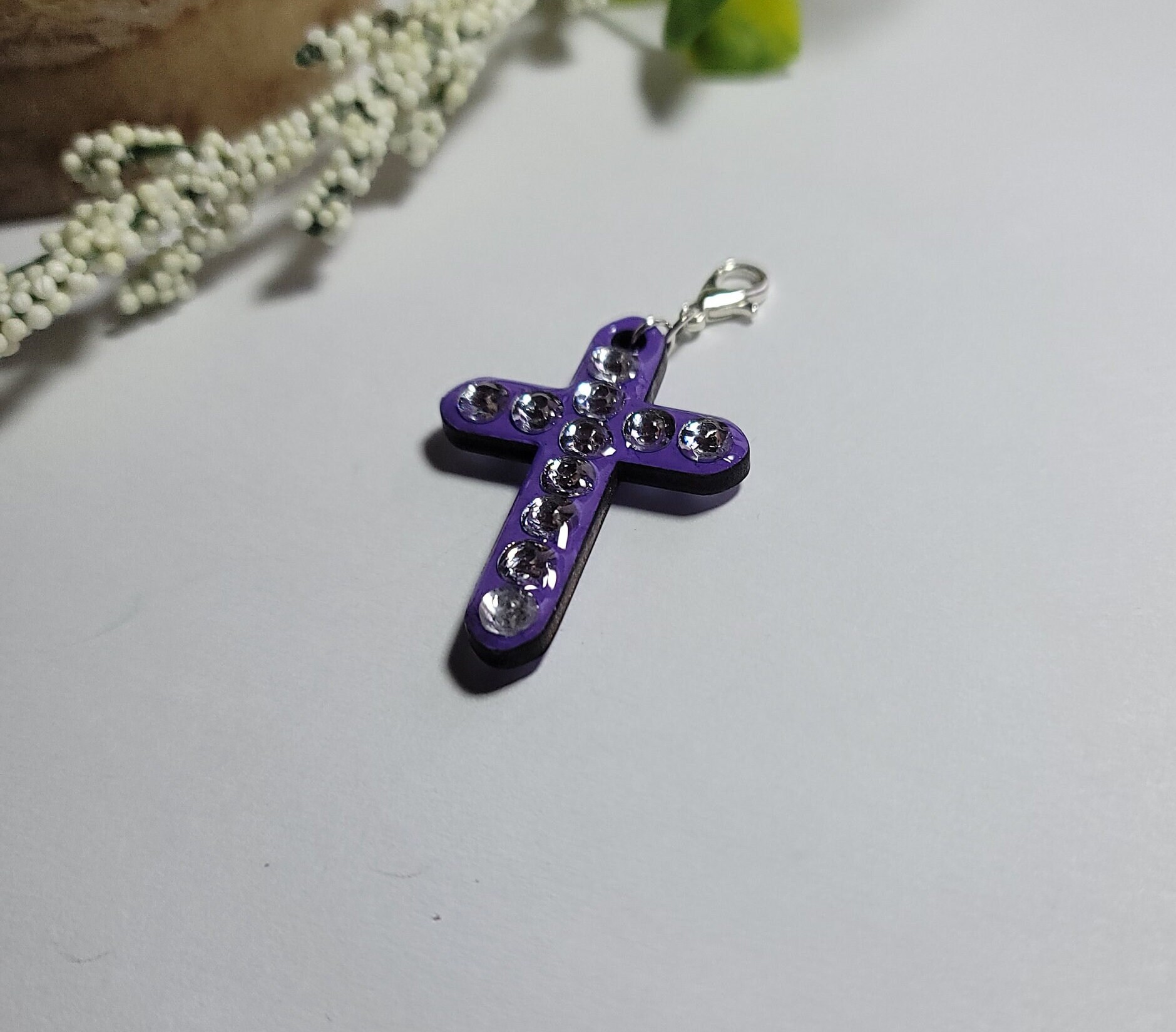 Rhinestone Cross Keychain Christian Gift for Baptism - Etsy