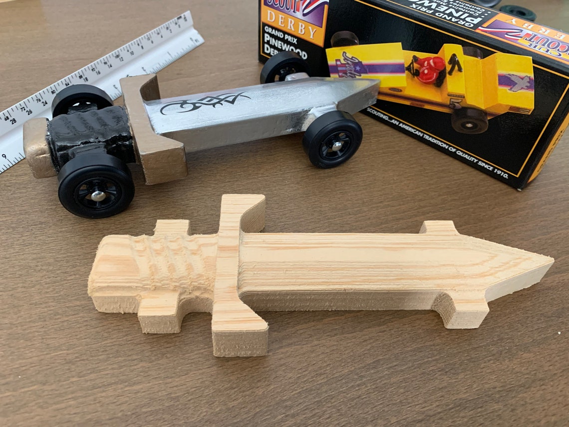 Pine Wood Derby CNC Custom Body--dagger - Etsy
