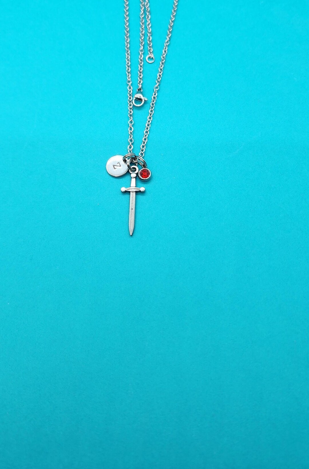 Sword Charm Necklace, Small Sword Charm, Stainless Steel Charm and ...