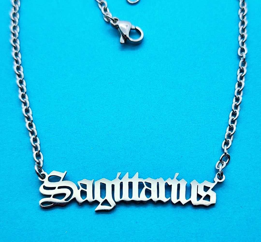 Sagittarius Charm Necklace, Sagittarius Charm, Stainless Steel Chain ...