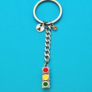 Traffic Light Key Chain, Traffic Light Charm, Stainless Steel Keyring ...