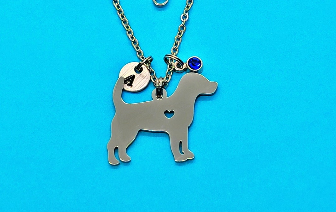 Beagle Necklace, Beagle Charm, Stainless Steel Chain and Charm, Animal ...