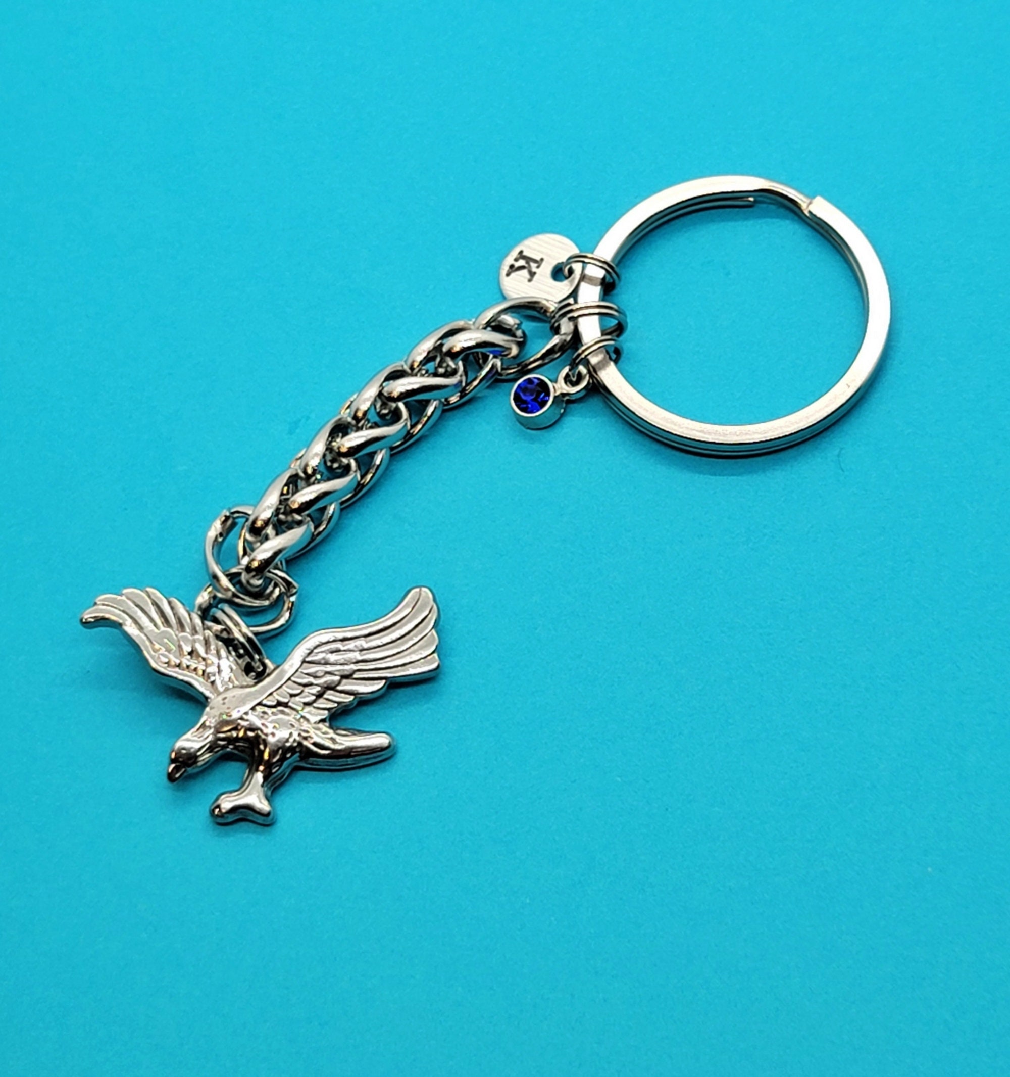 Eagle Key Chain Stainless Steel Key RingChainCharm Flying | Etsy
